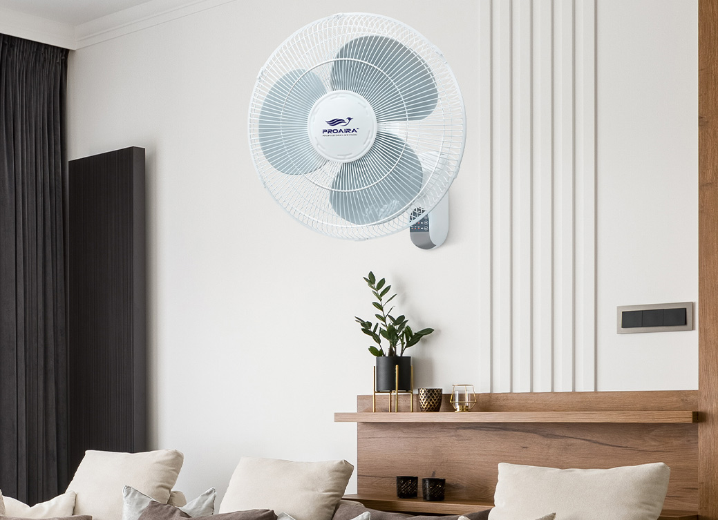 16" Wall-Mount Oscillating Fan with Adjustable Tilt with Remote and ...
