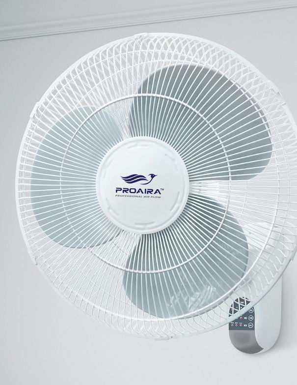 16" Wall-Mount Oscillating Fan with Adjustable Tilt with Remote and ...